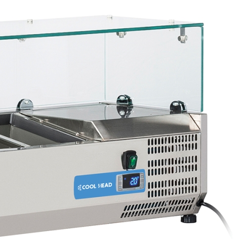 Saladette à Poser 150 cm - 7 bacs GN1/4 - verre - VRX15/33